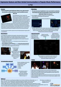 Expressive gesture and non-verbal communication in popular music performance - UWL Repository